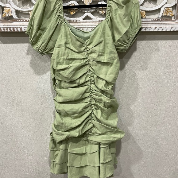 Lulus | Dresses | Sage Green Ruffled Dress | Poshmark
